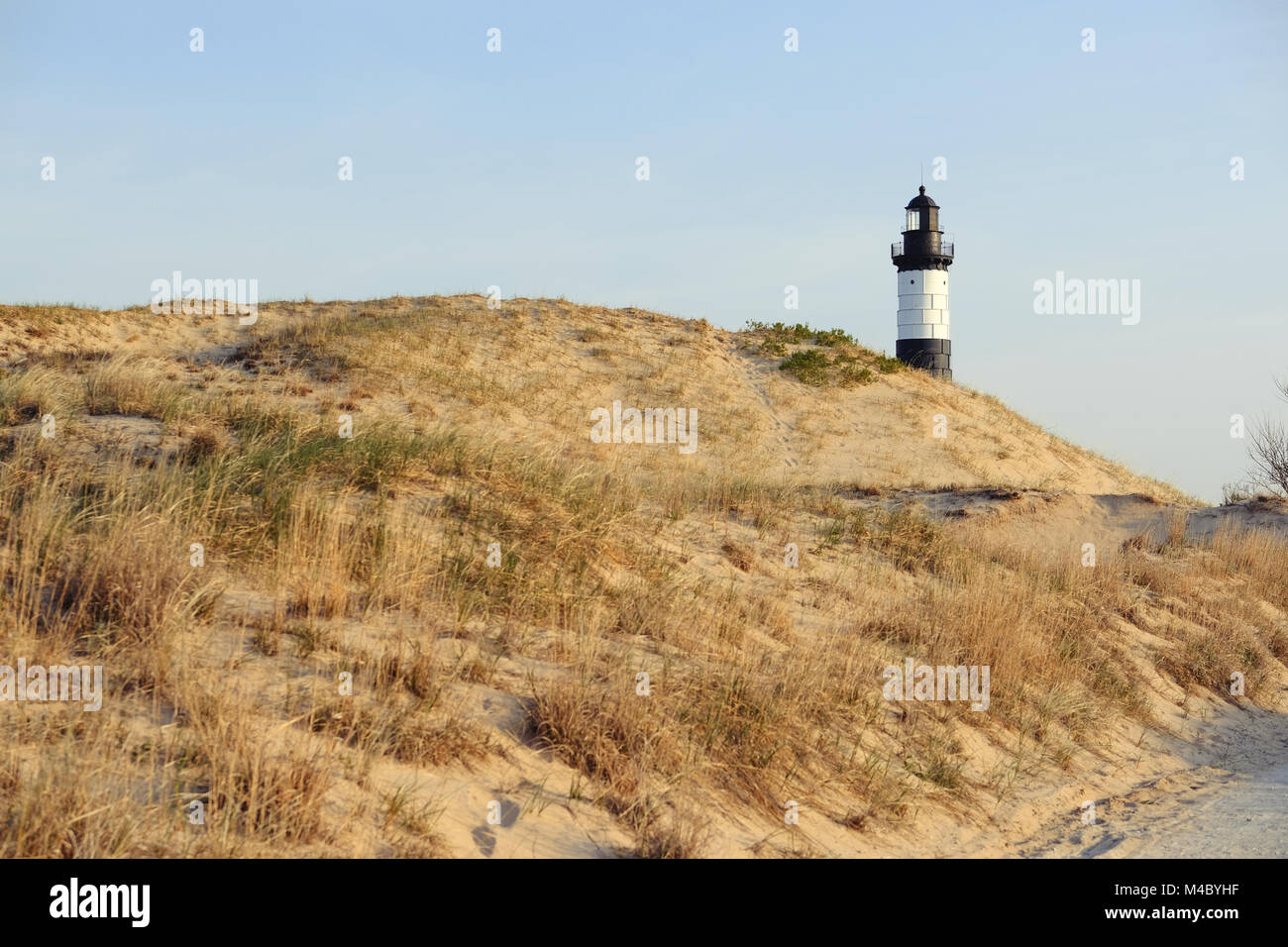 Big Sable Point Lighthouse in dunes, built in 1867 Stock Photo - Alamy