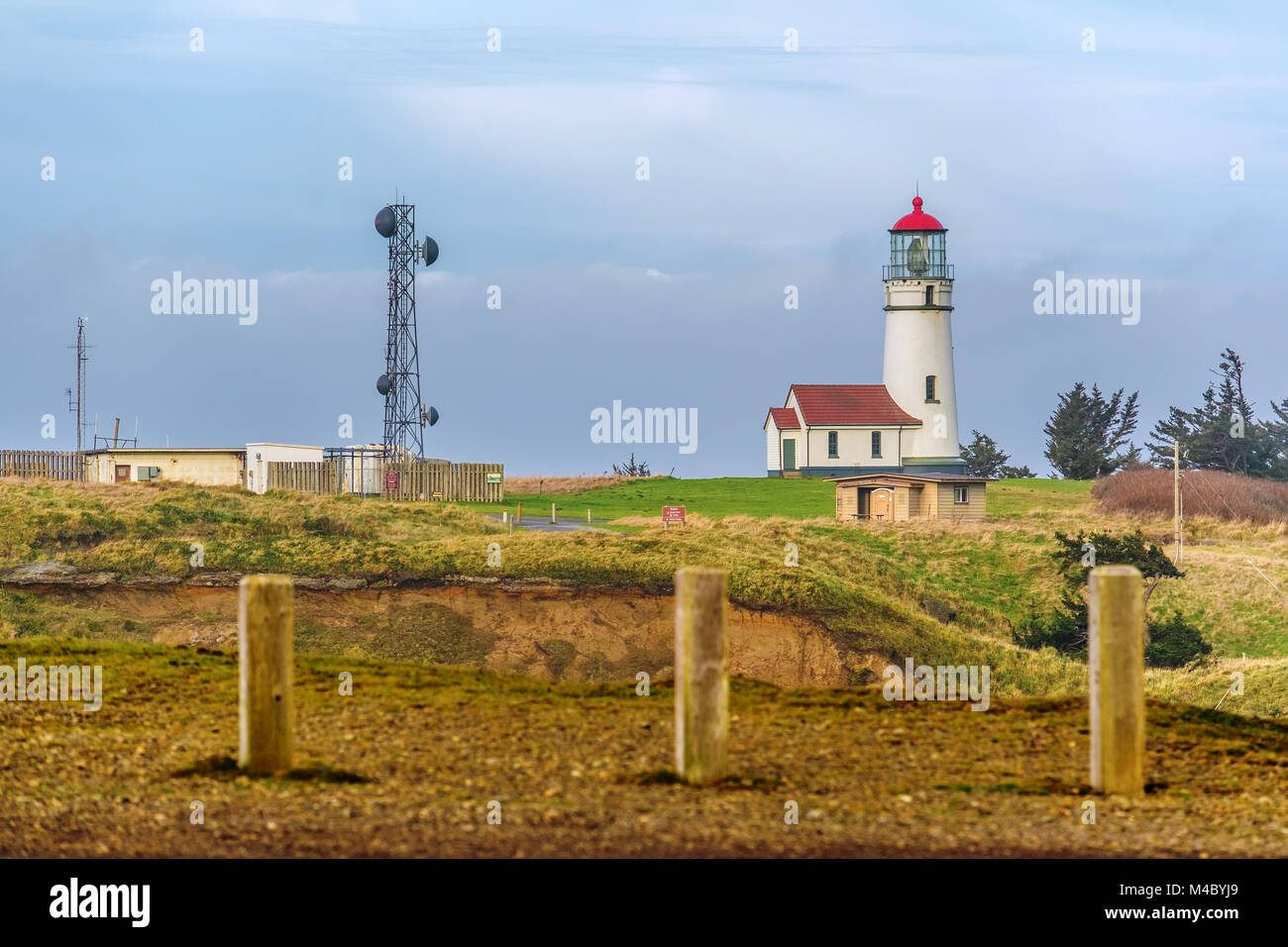 Cape Blanco Lighthouse at Pacific coast, built in 1870 Stock Photo - Alamy