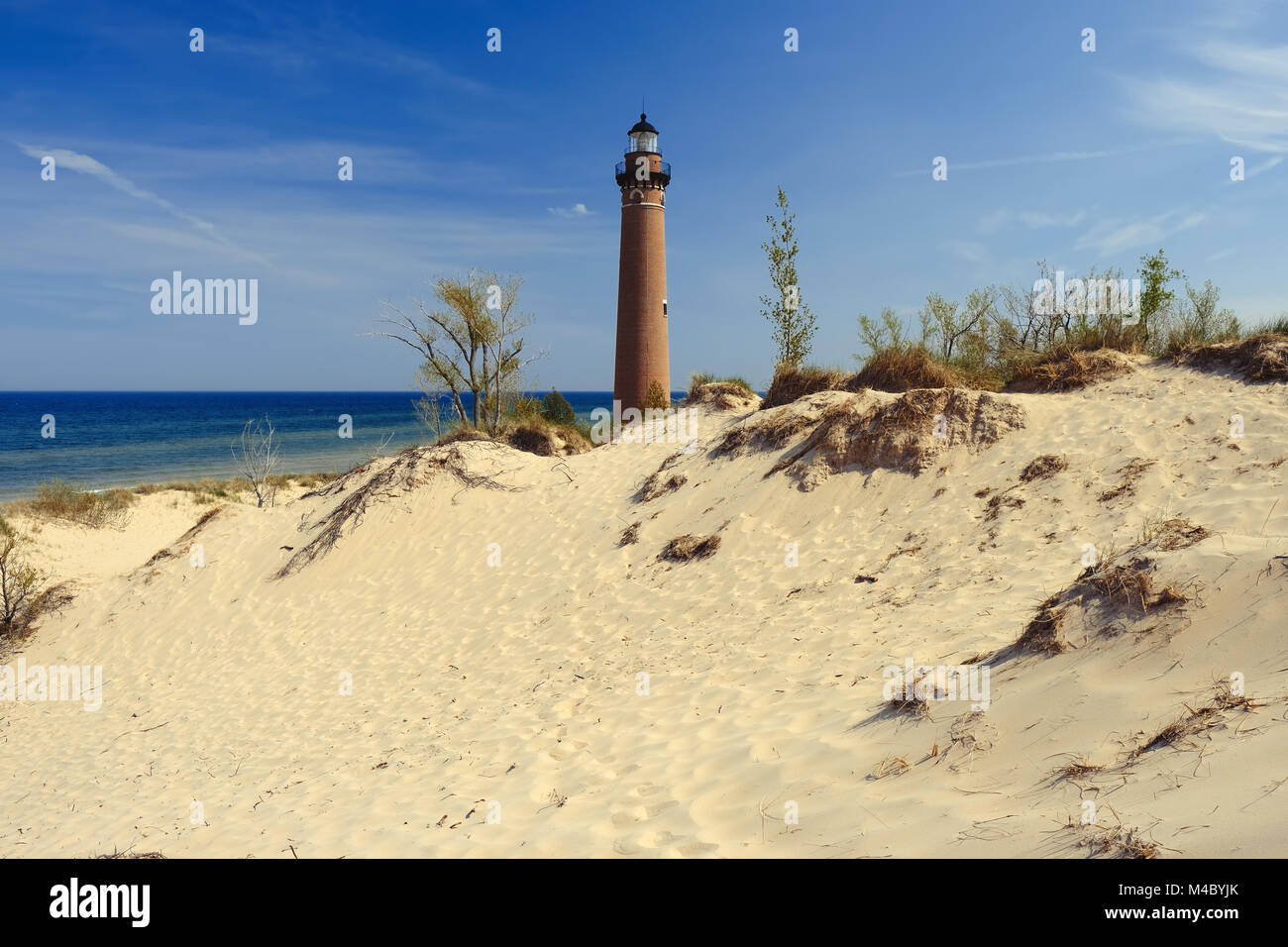 Little Sable Point Lighthouse in dunes, built in 1867 Stock Photo - Alamy