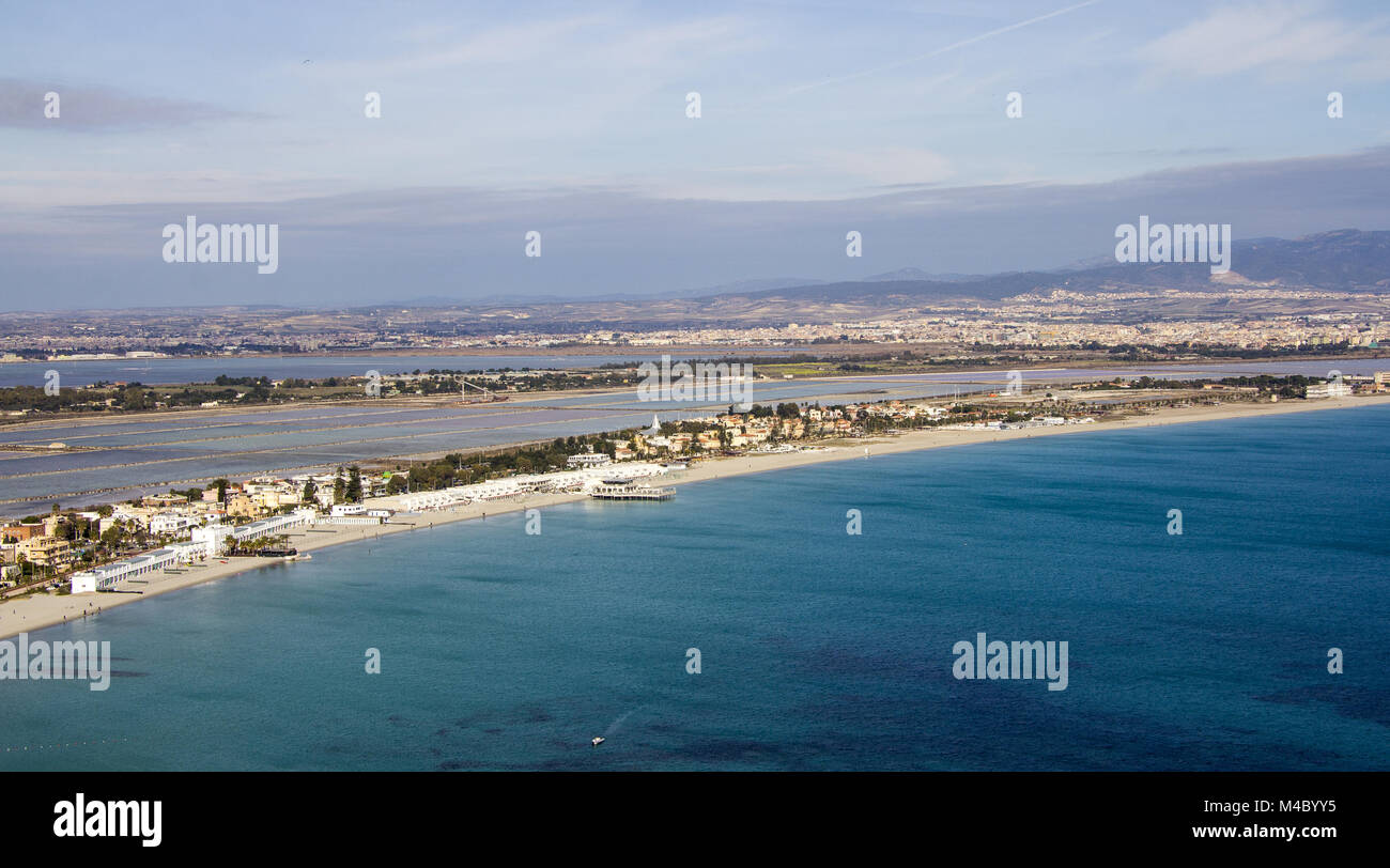Poetto beach of Cagliari Stock Photo - Alamy