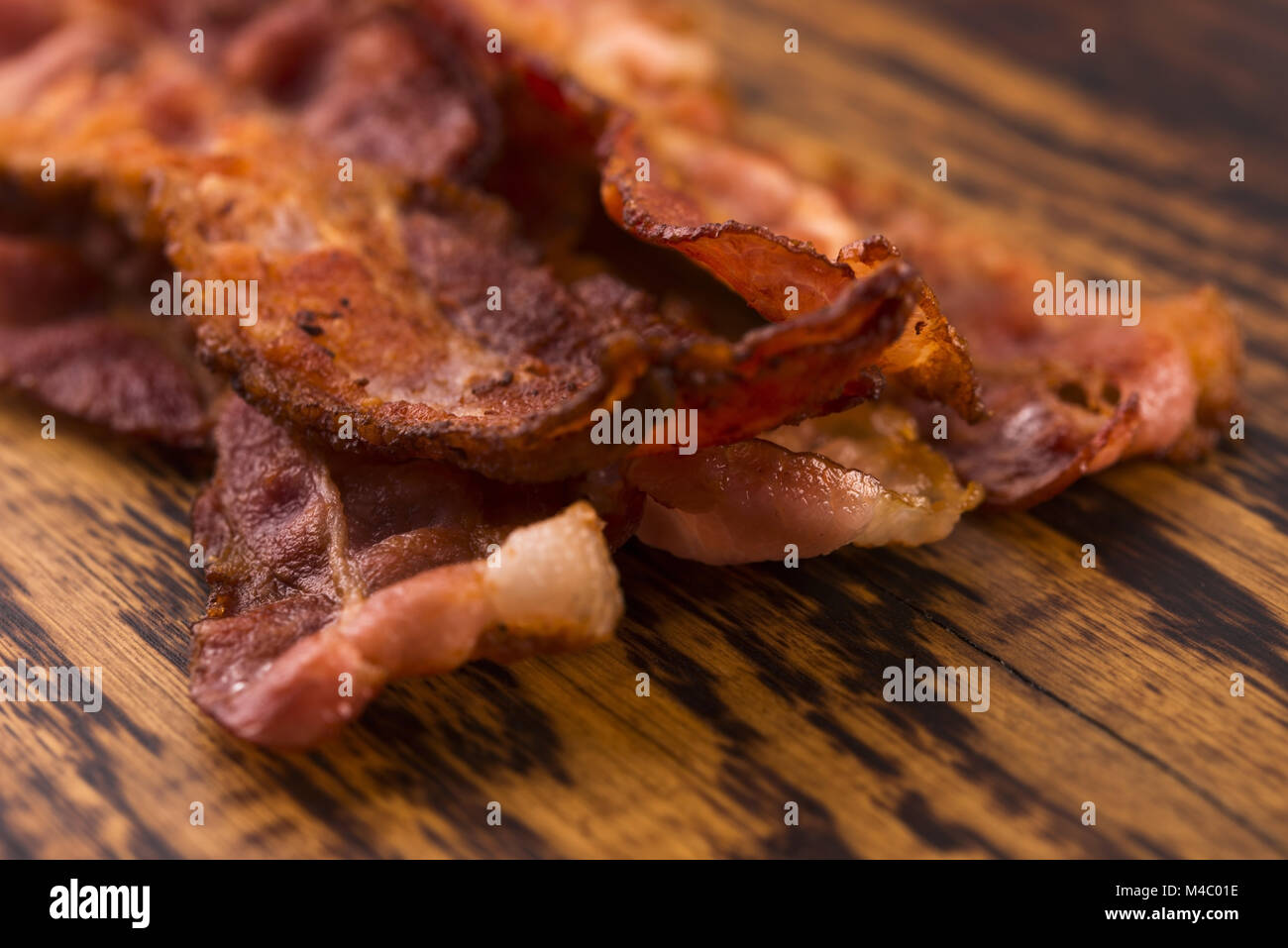 Close up heap fried bacon hi-res stock photography and images - Alamy
