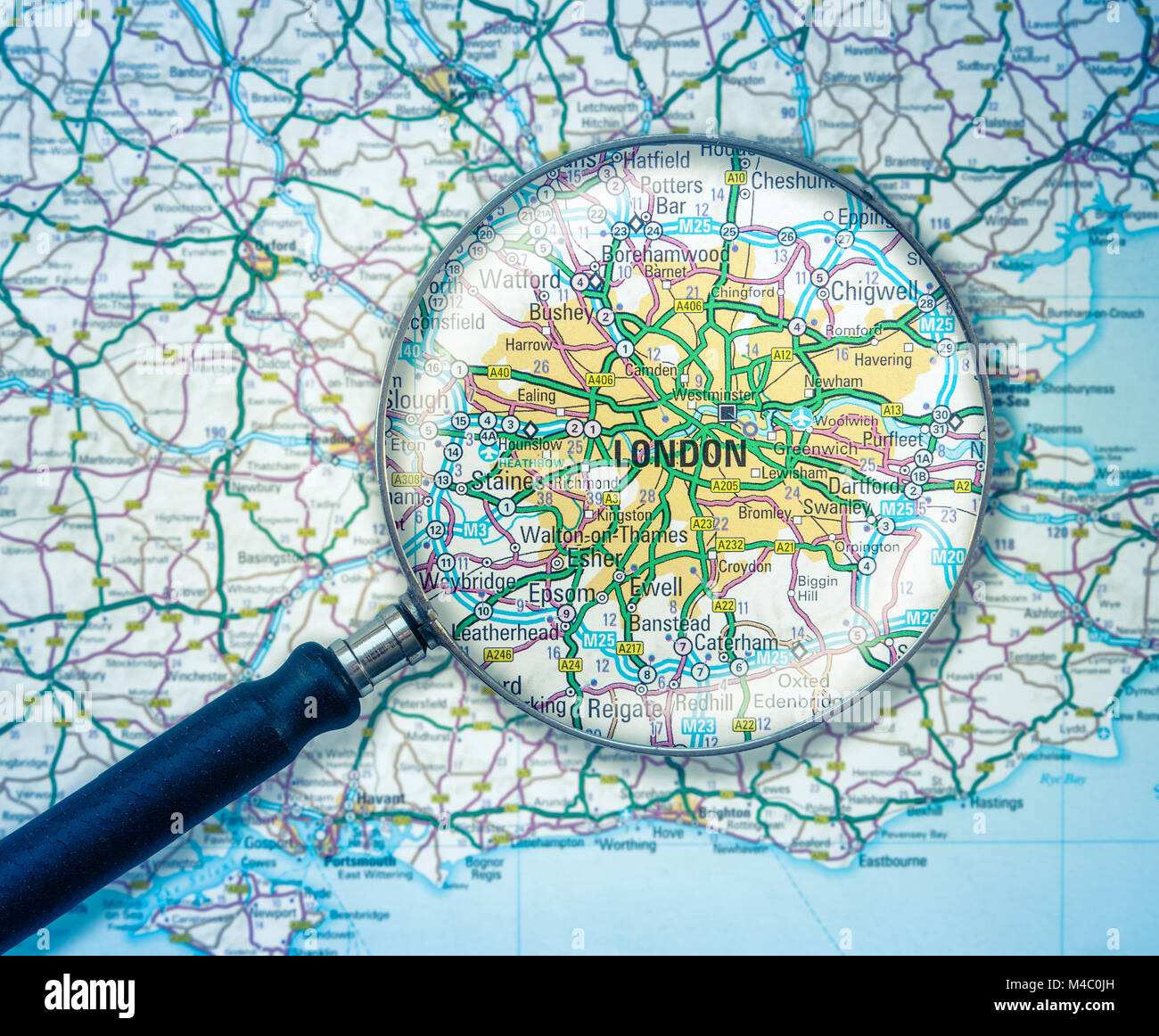 Greater london map hi-res stock photography and images - Alamy