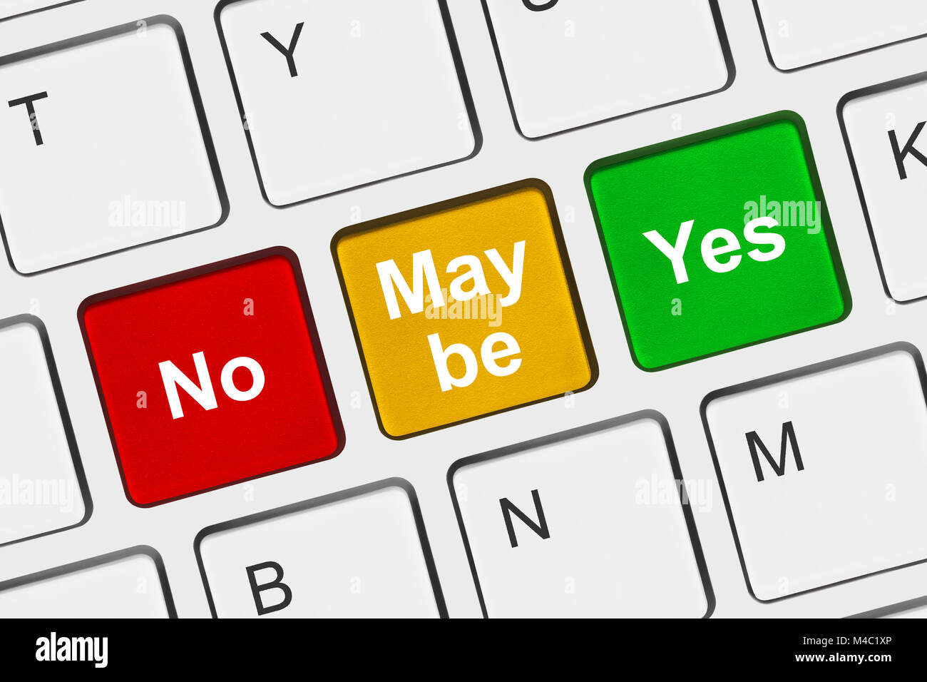 Yes or maybe hi-res stock photography and images - Alamy