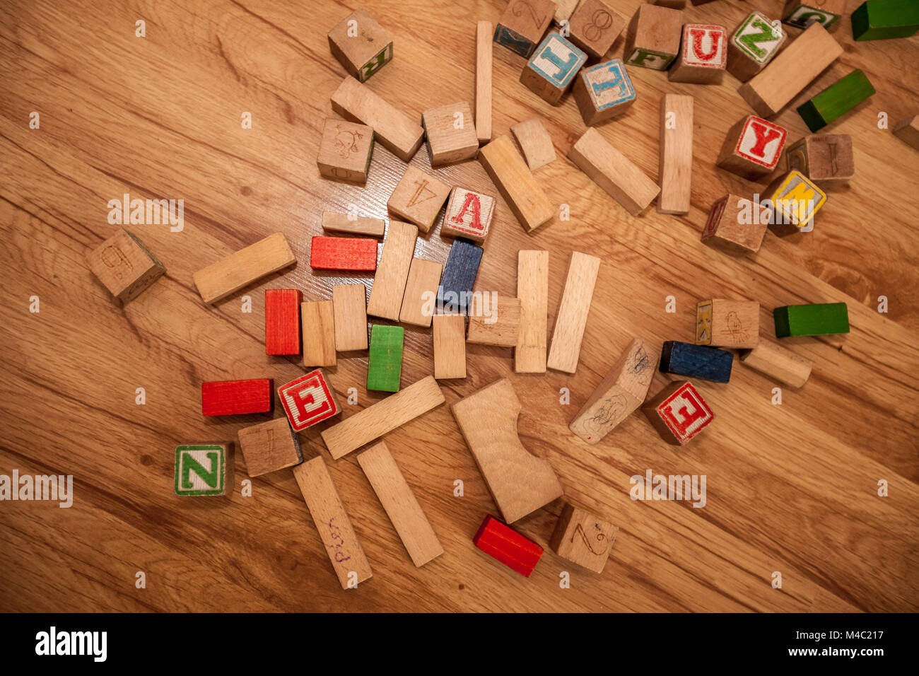 Wooden Toy Blocks Stock Photo - Alamy
