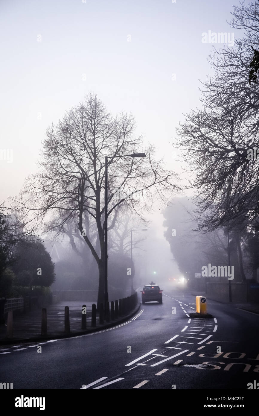 Misty morning residential street hi-res stock photography and images ...