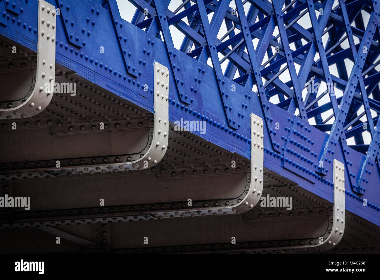 Blue bridge detail Stock Photo - Alamy