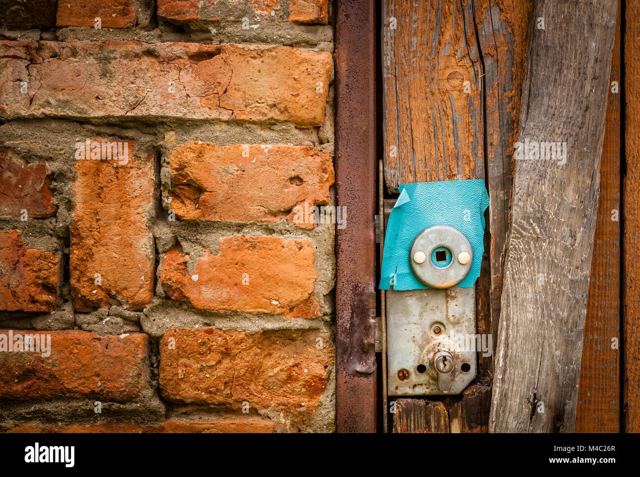 Old lock in a garden shed Stock Photo - Alamy