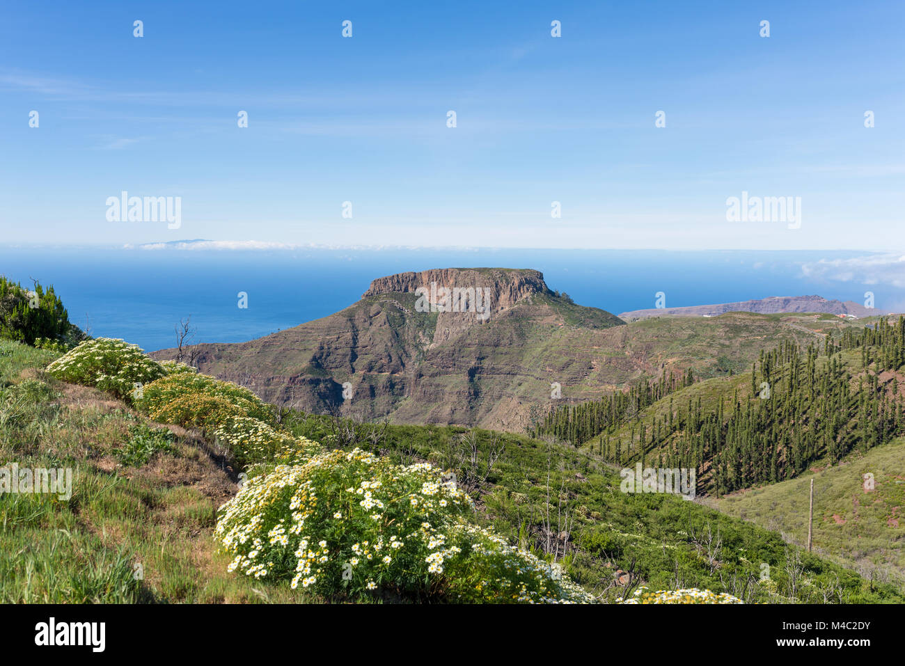 La Fortaleza, a famous tableland on La Gomera Stock Photo - Alamy