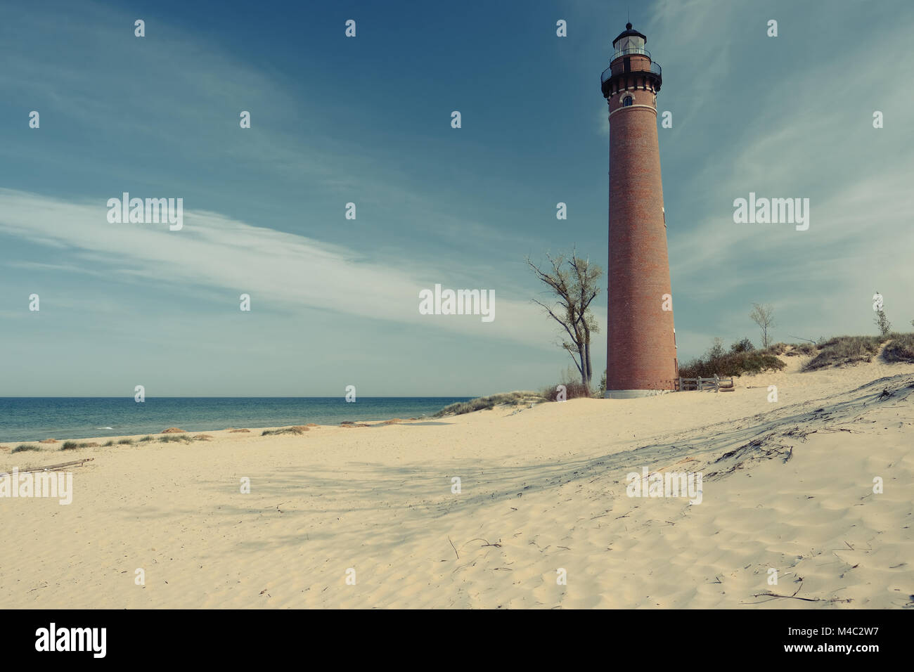 Little Sable Point Lighthouse in dunes, built in 1867 Stock Photo - Alamy