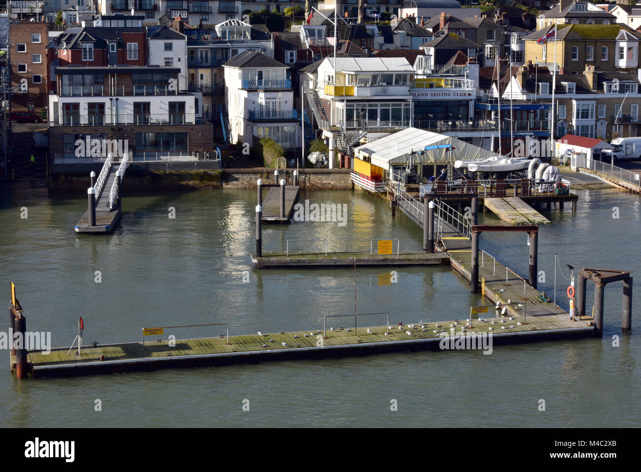 The island sailing club on the waterfront at Cowes on the Isle of Wight ...
