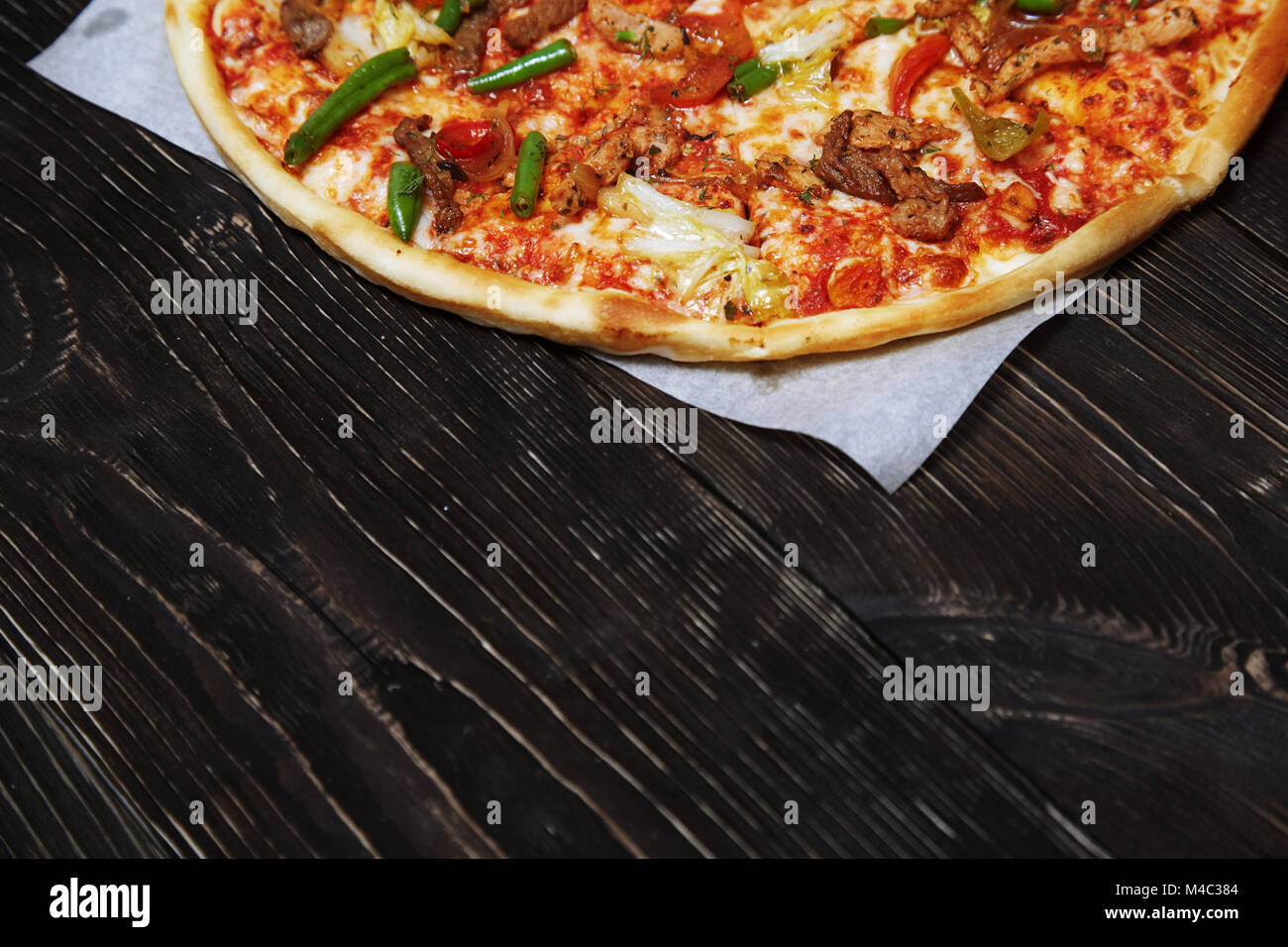 Wooden dining table from above hi-res stock photography and images - Alamy
