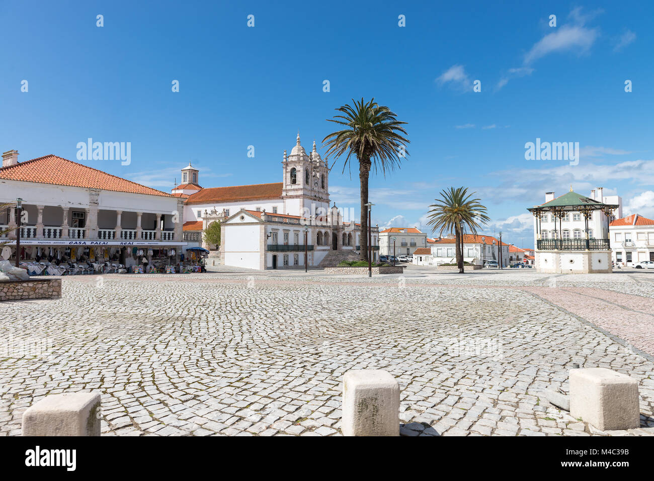 Church Nossa Senhora da Nazare sanctuary in Nazareth, Portugal Stock ...