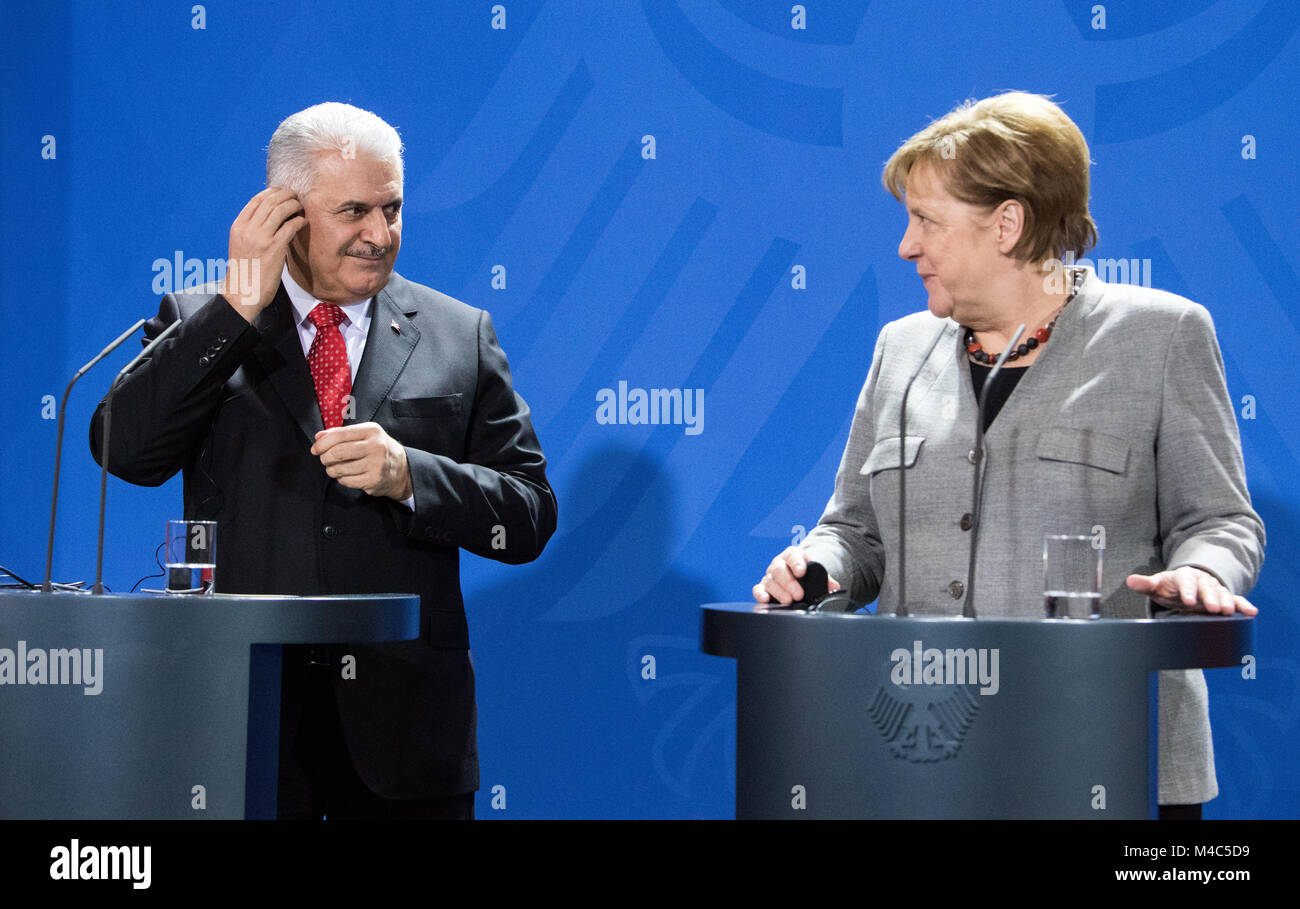 Berlin, Germany. 15th Feb, 2018. German Chancellor Angela Merkel (CDU ...