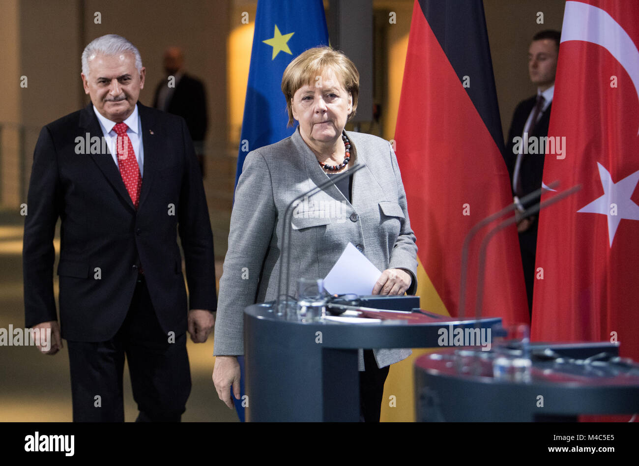 Berlin, Germany. 15th Feb, 2018. German Chancellor Angela Merkel (CDU ...