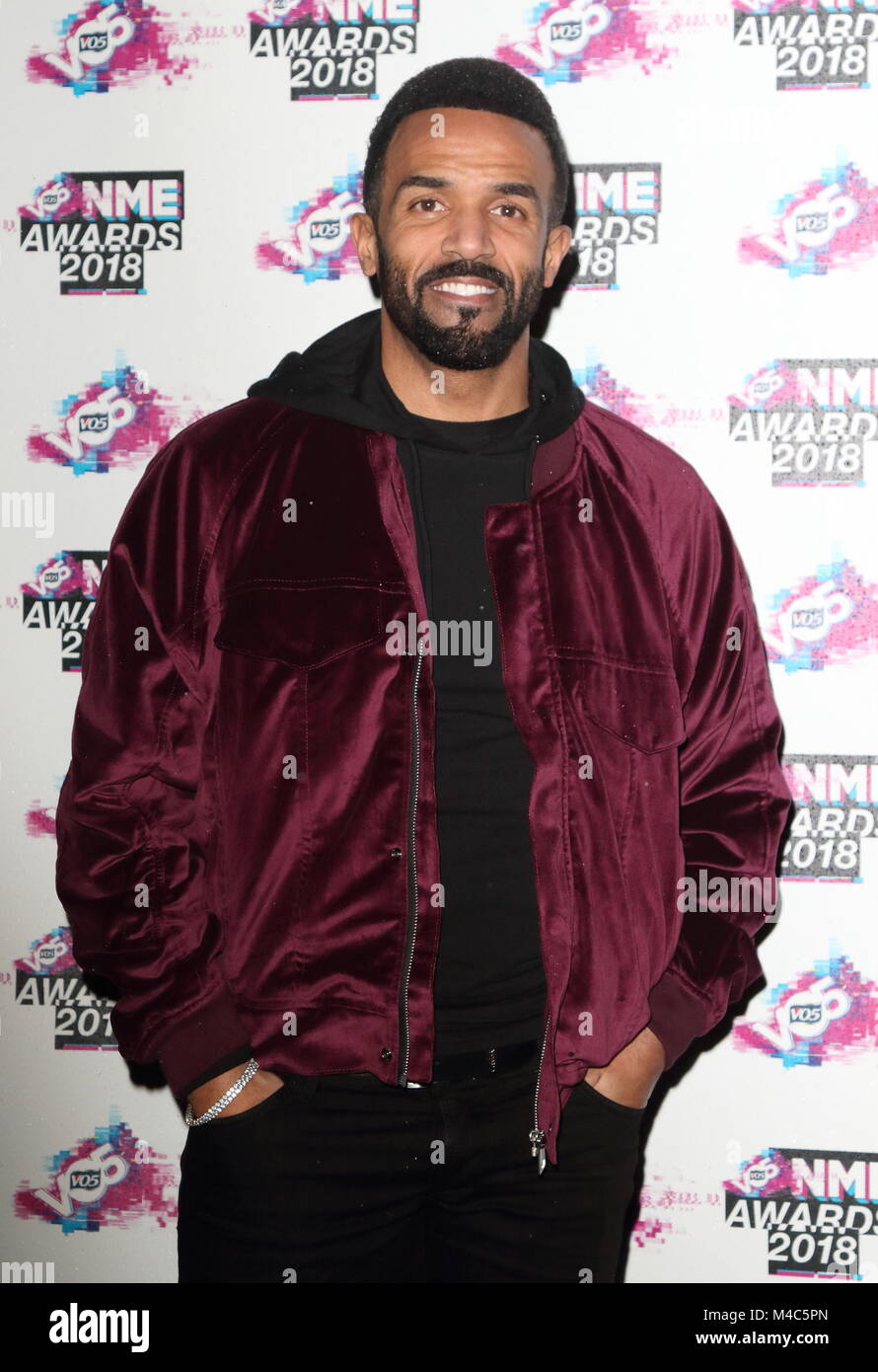 London, UK. Craig David at VO5 NME Awards 2018 at the O2 Academy ...