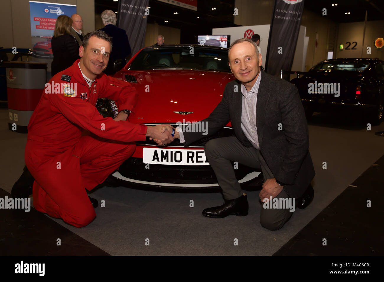 London, UK. 15th Feb, 2018. Lucky winner Humphrey Bradley poses with ...