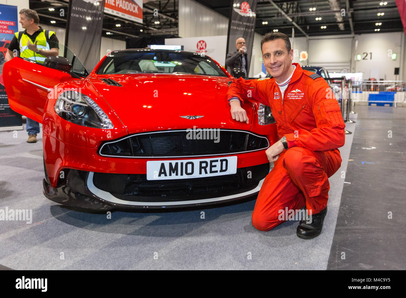ExCel, London, 15th Feb 2018. RAF Red Arrows Squadron Leader Adam ...