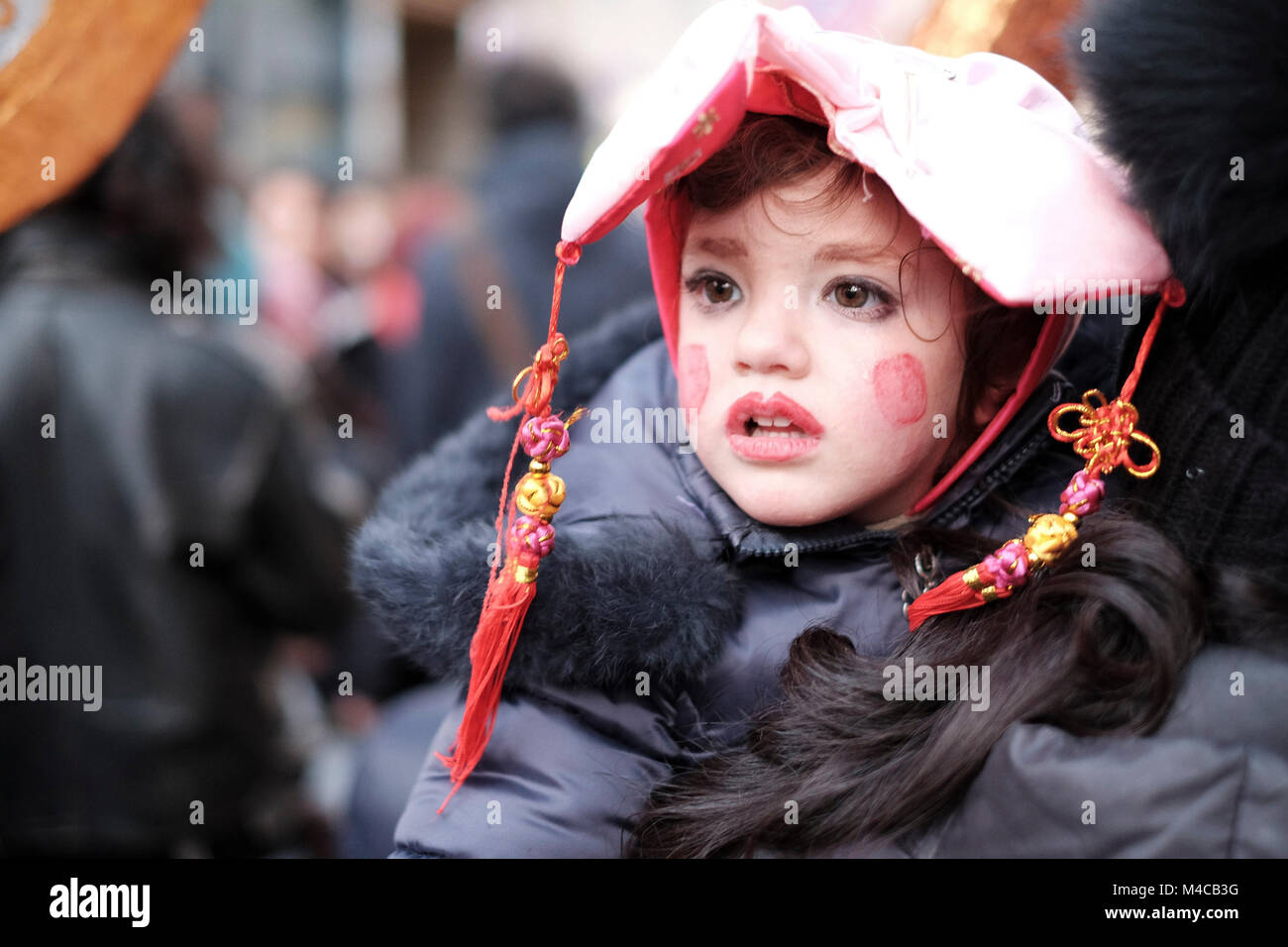 Carnival parade in the Quartieri Spagnoli in the center of Naples. 14 ...