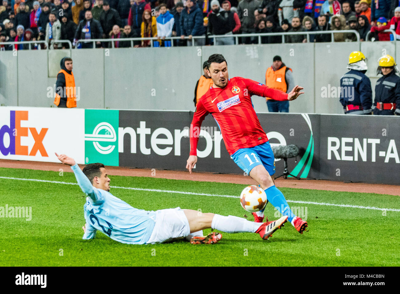 February 16, 2018: Constantin Budescu #11 (FCSB Bucharest) during the ...