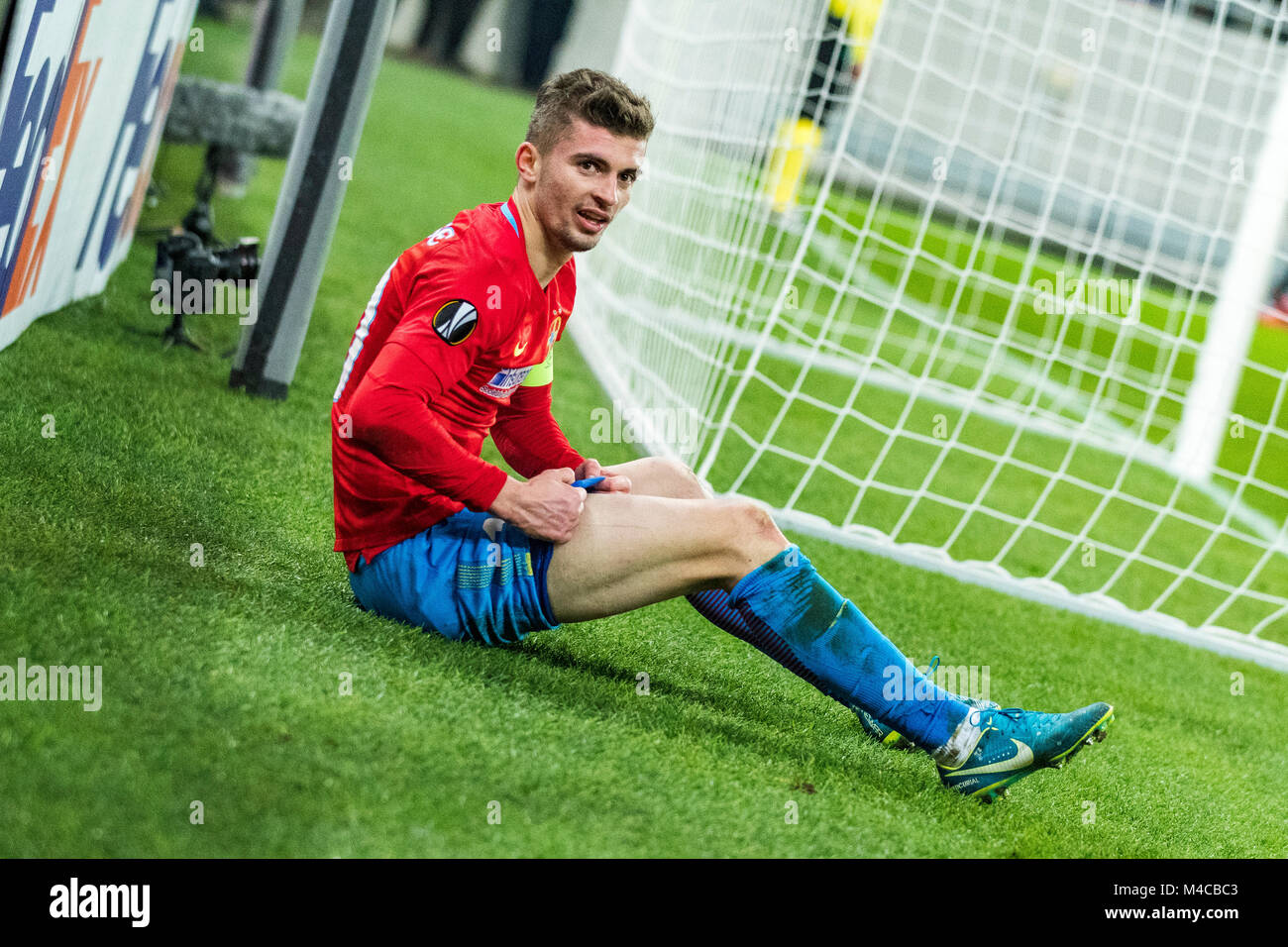 February 16, 2018: Florinel Coman #17 (FCSB Bucharest) during the UEFA ...