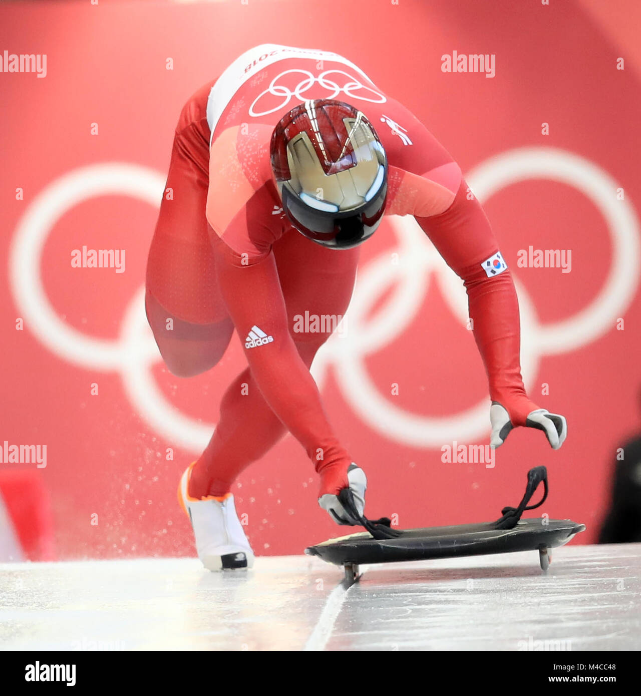 16th Feb, 2018. S. Korea's skeleton slider Yun Sung-bin South Korea's ...