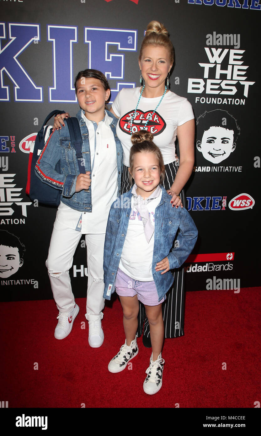 Los Angeles, Ca, USA. 15th Feb, 2018. Jodie Sweetin with daughters ...