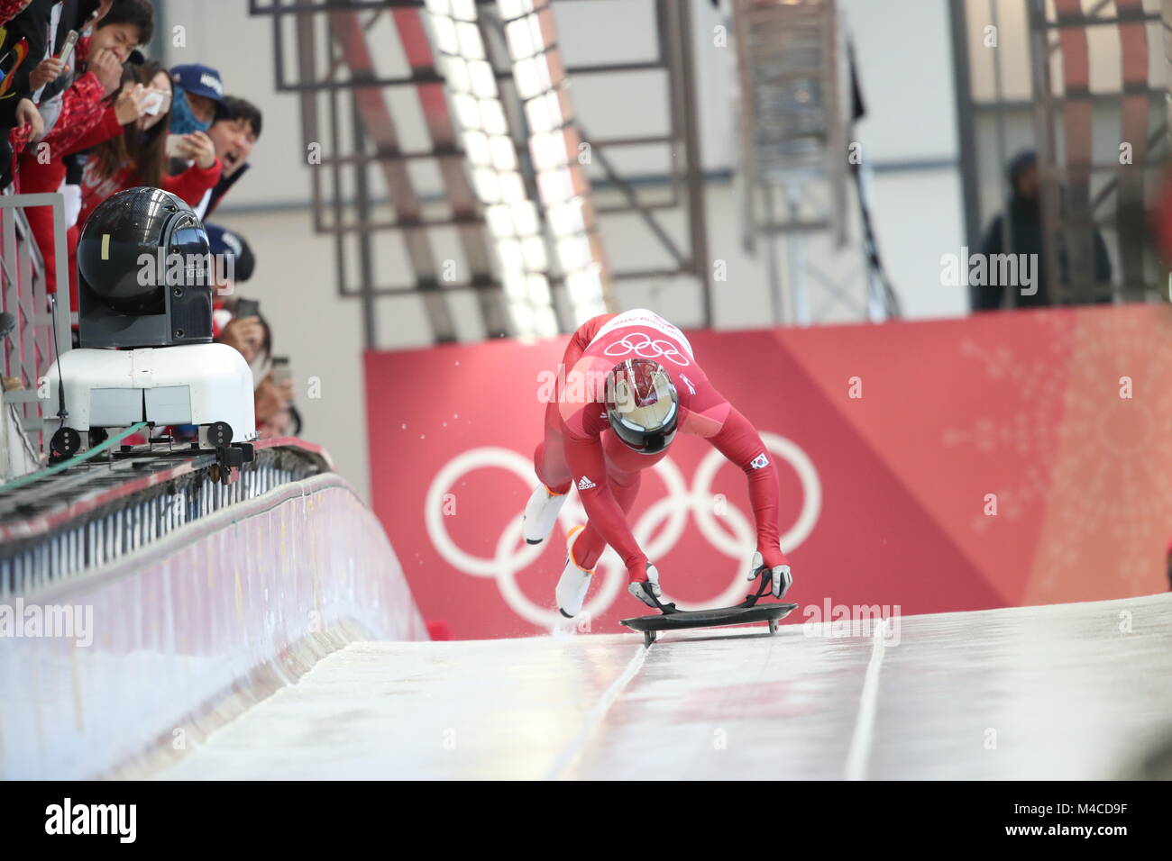 YUN Sungbin (KOR) competes in Heat One of the Men's Skeleton event at ...