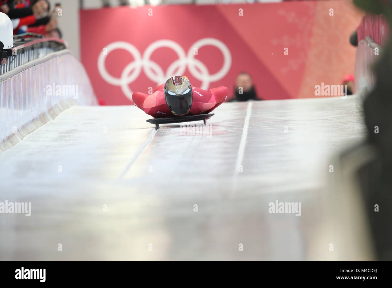 YUN Sungbin (KOR) competes in Heat One of the Men's Skeleton event at ...