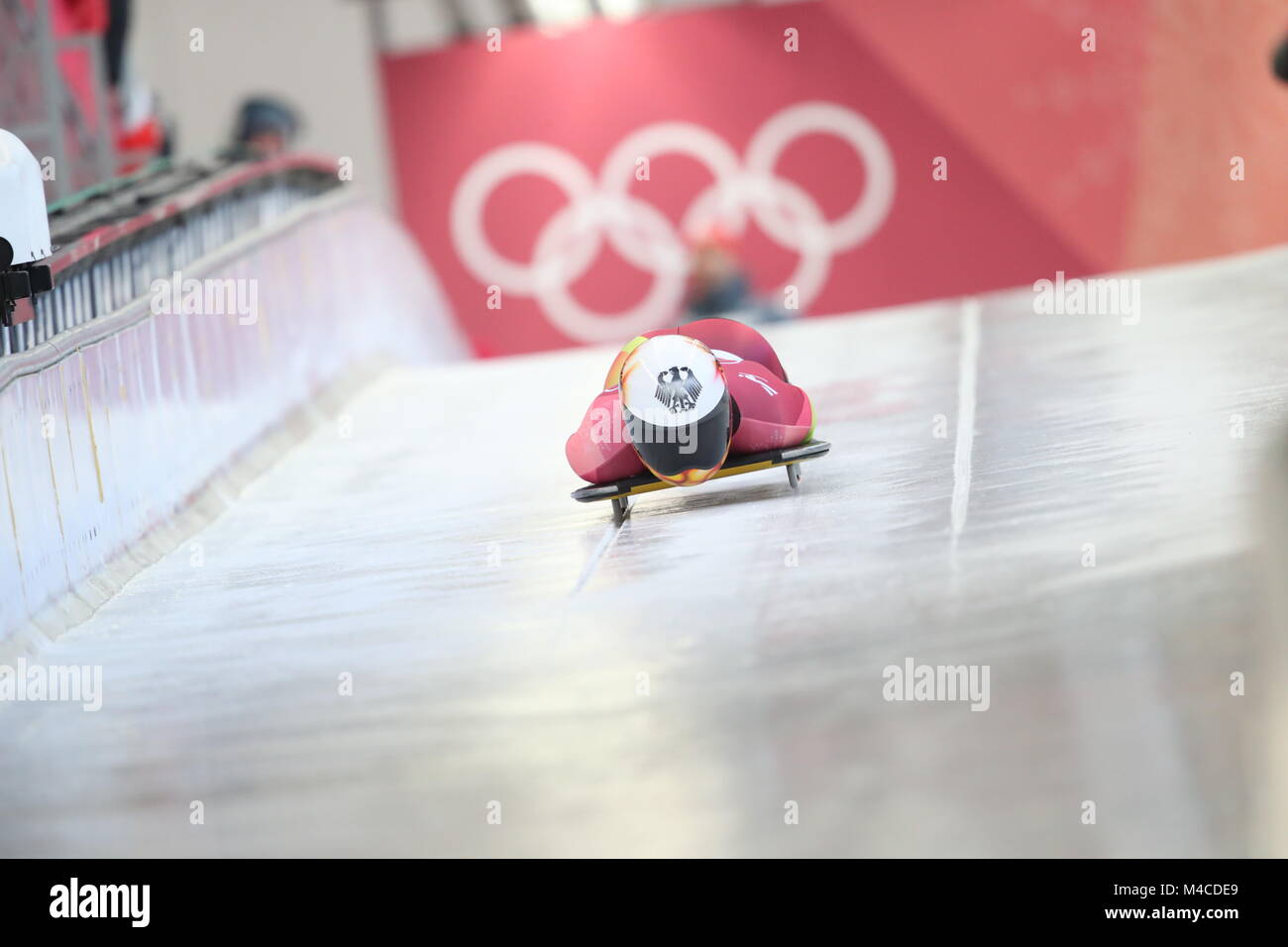 Axel JUNGK (GER) competes in Heat One of the Men's Skeleton event at ...