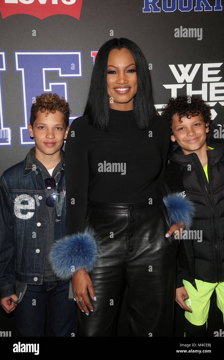 Los Angeles, Ca, USA. 15th Feb, 2018. Garcelle Beauvais with sons Jax ...