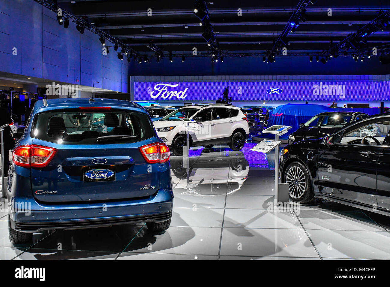 Toronto, Canada. February 15, 2018. A general view of the Ford showcase ...