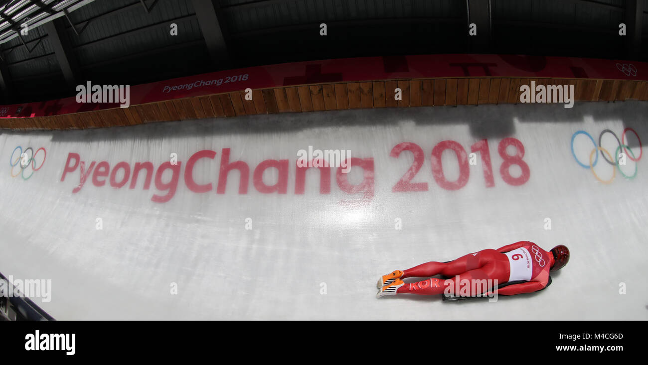 Pyeongchang, South Korea. 16th Feb, 2018. South Korea's Yun Sungbin ...