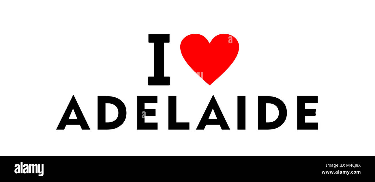 I love Adelaide city Australia country heart symbol Stock Photo - Alamy