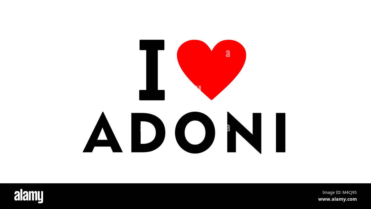 I love Adoni city India country heart symbol Stock Photo - Alamy