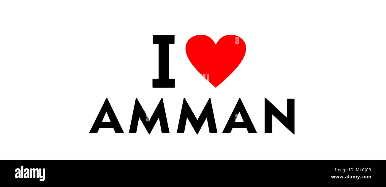 I love Amman city Jordan country heart symbol Stock Photo - Alamy