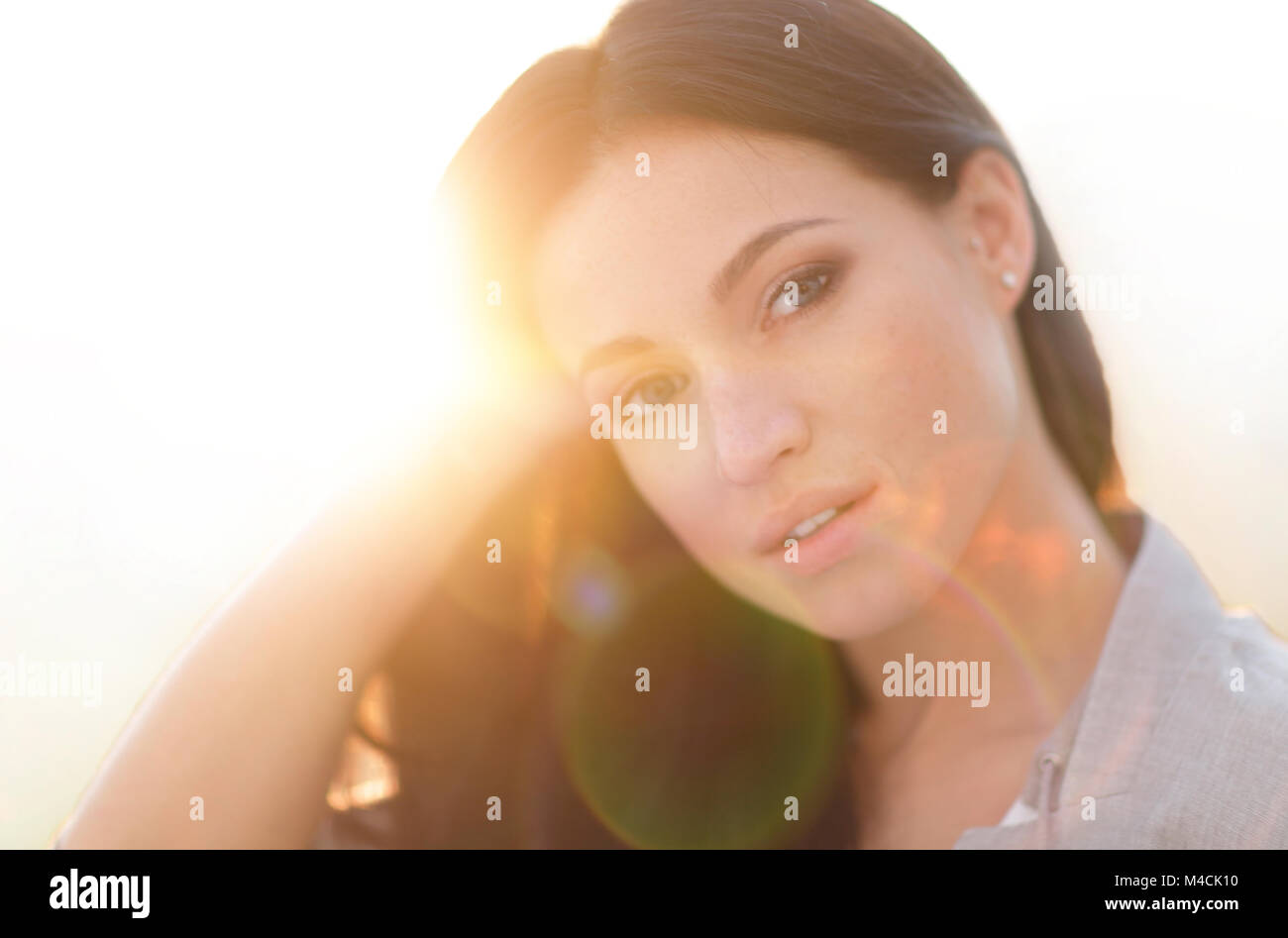 Face of a cute young woman. close-up Stock Photo - Alamy