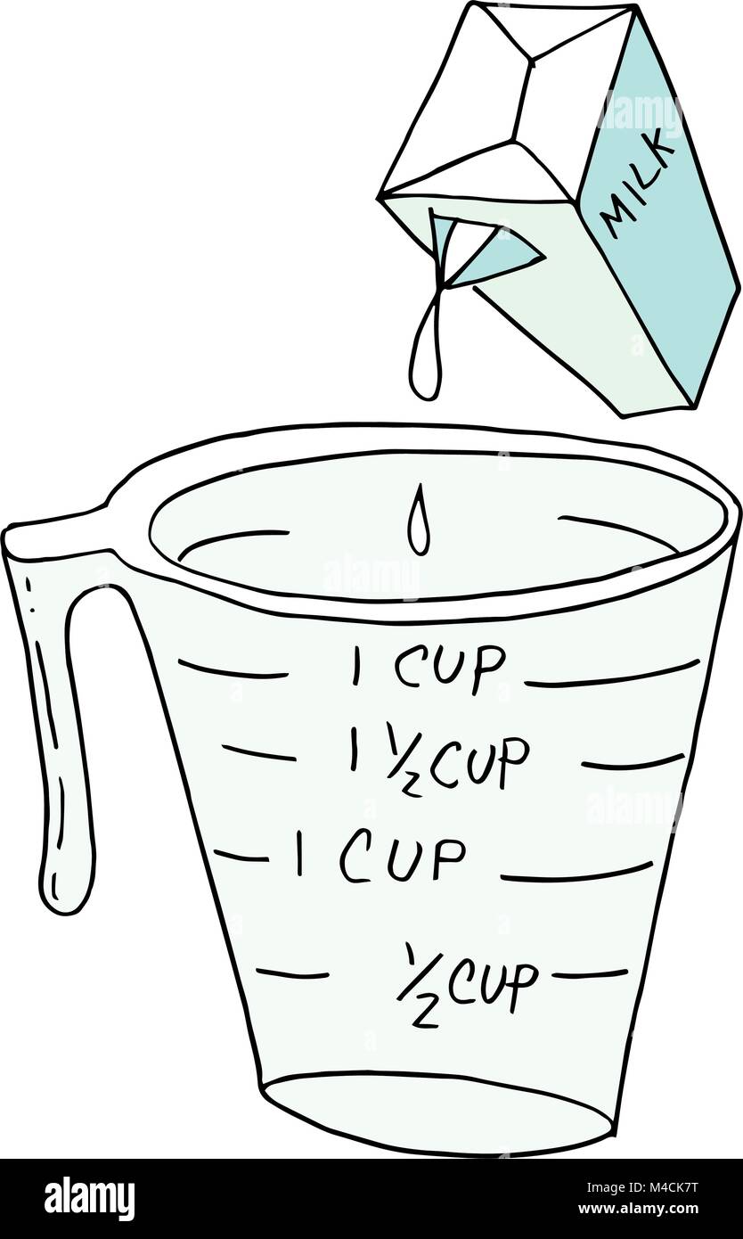 An image of a retro measuring cup Stock Vector Image & Art - Alamy