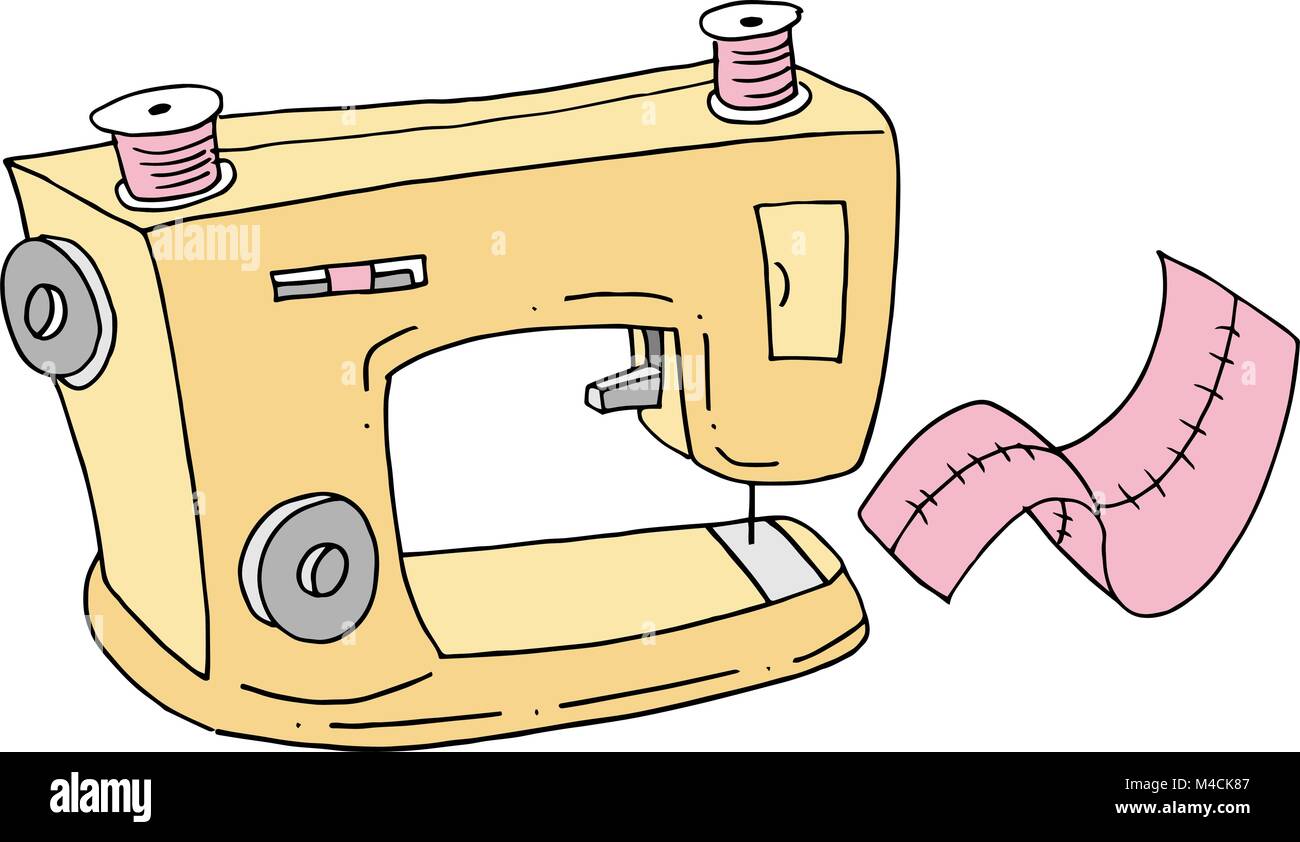 An Image Of A Retro Sewing Machine Stock Vector Image And Art Alamy
