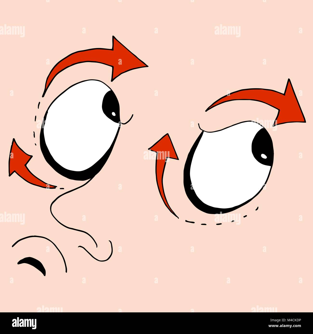 An image of a Rolling Eyes Diagram Stock Vector Image & Art - Alamy