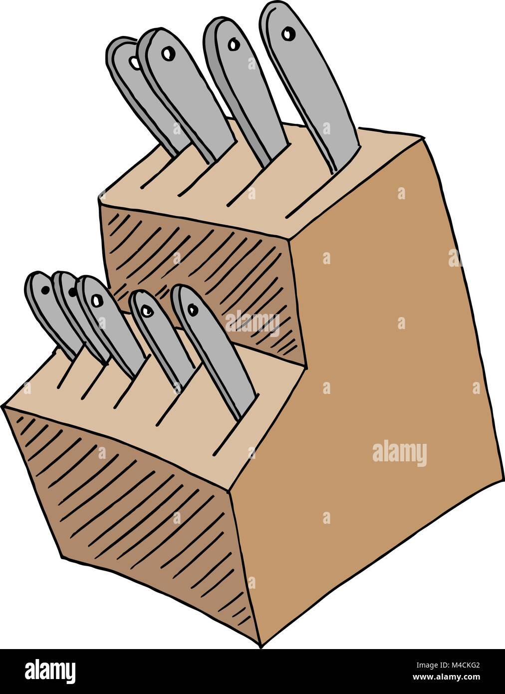 Cartoon illustration kitchen knife clip hi-res stock photography and ...