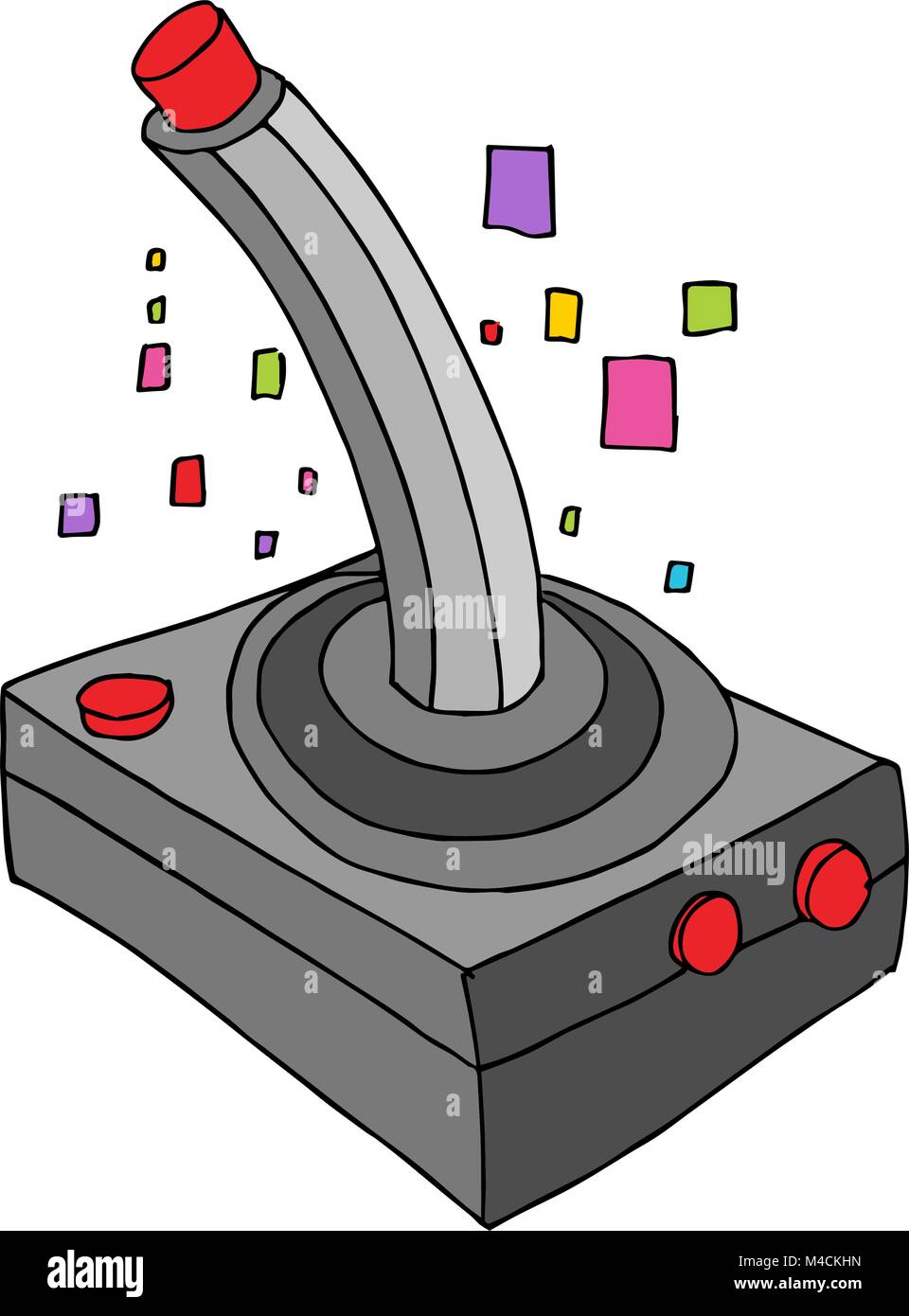 Cartoon joystick controller retro game hi-res stock photography and ...