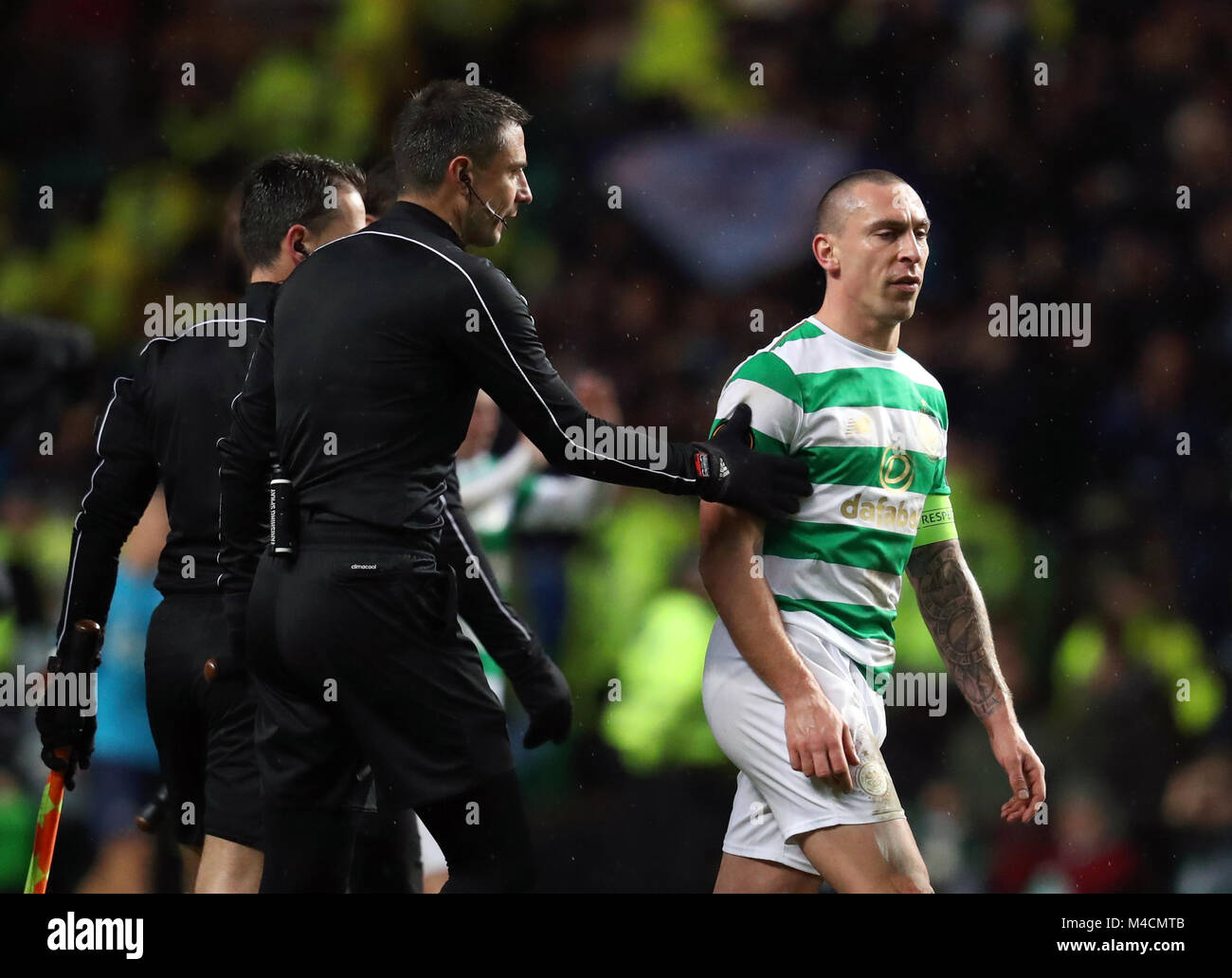 Celtic's Scott Brown refuses a handshake from a match official after ...