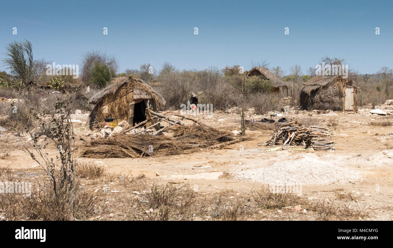 Poor Rural Village, Southern Madagascar Stock Photo - Alamy