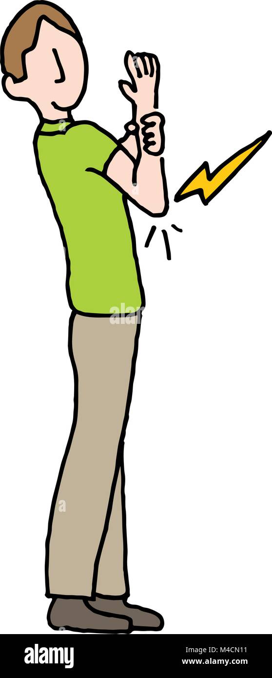 Elbow pain cartoon hi-res stock photography and images - Alamy