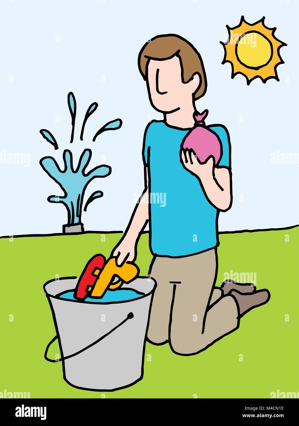 Man reloading gun Stock Vector Images - Alamy