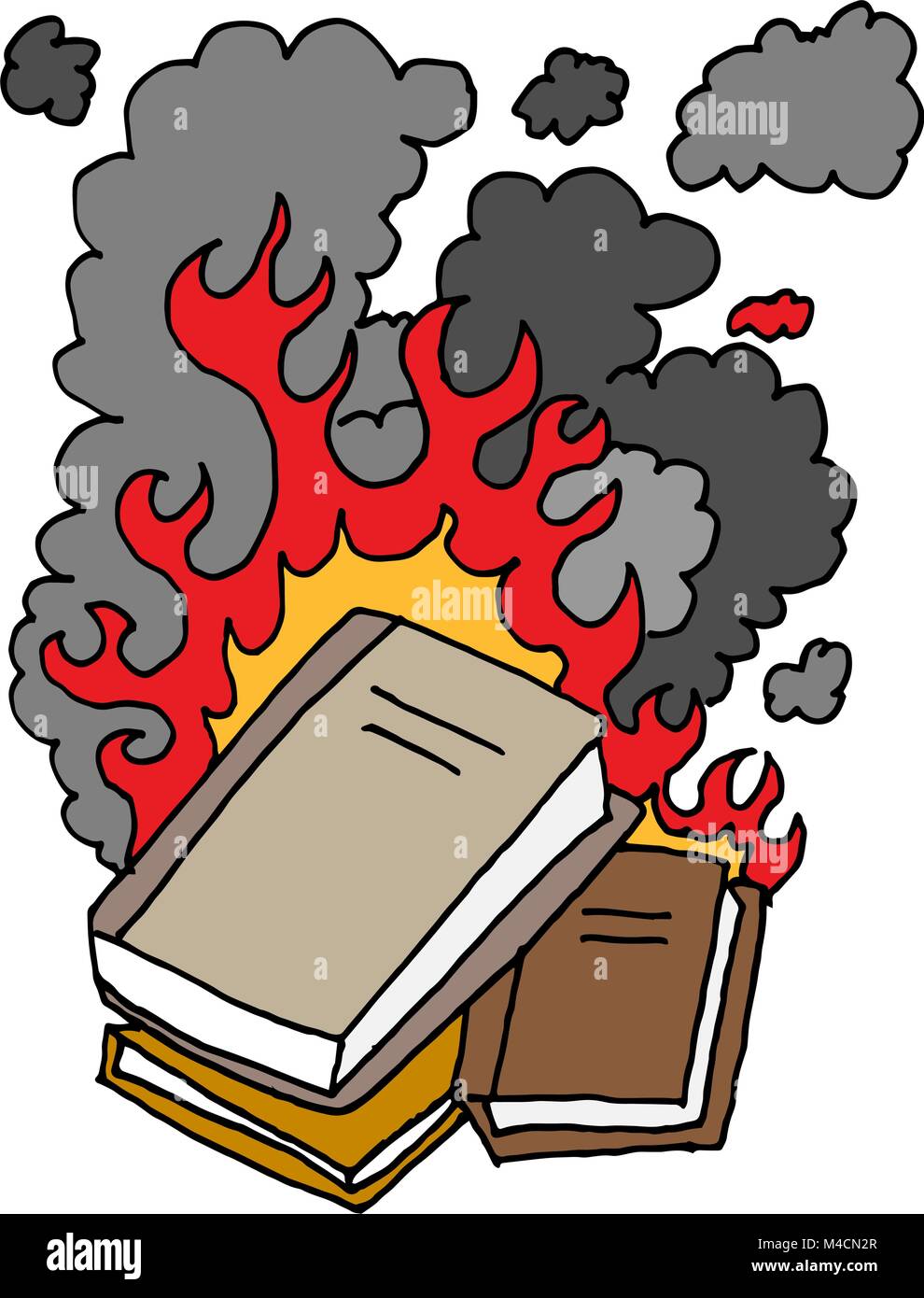 Burning of books Stock Vector Images - Alamy