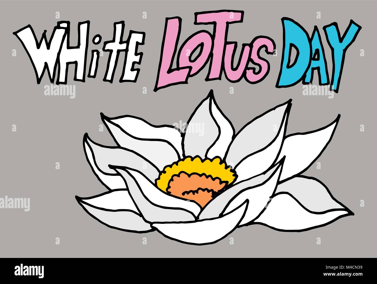 An image of a white lotus day flower Stock Vector Image & Art - Alamy
