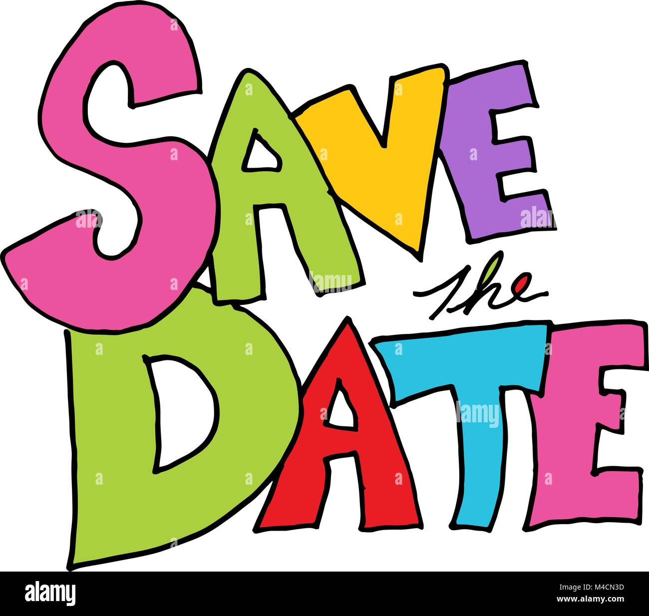 Save the date cartoon hi-res stock photography and images - Alamy