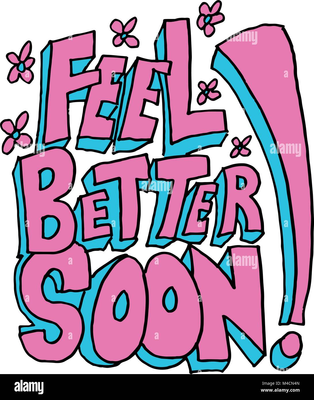 Get well soon flowers Stock Vector Images - Alamy