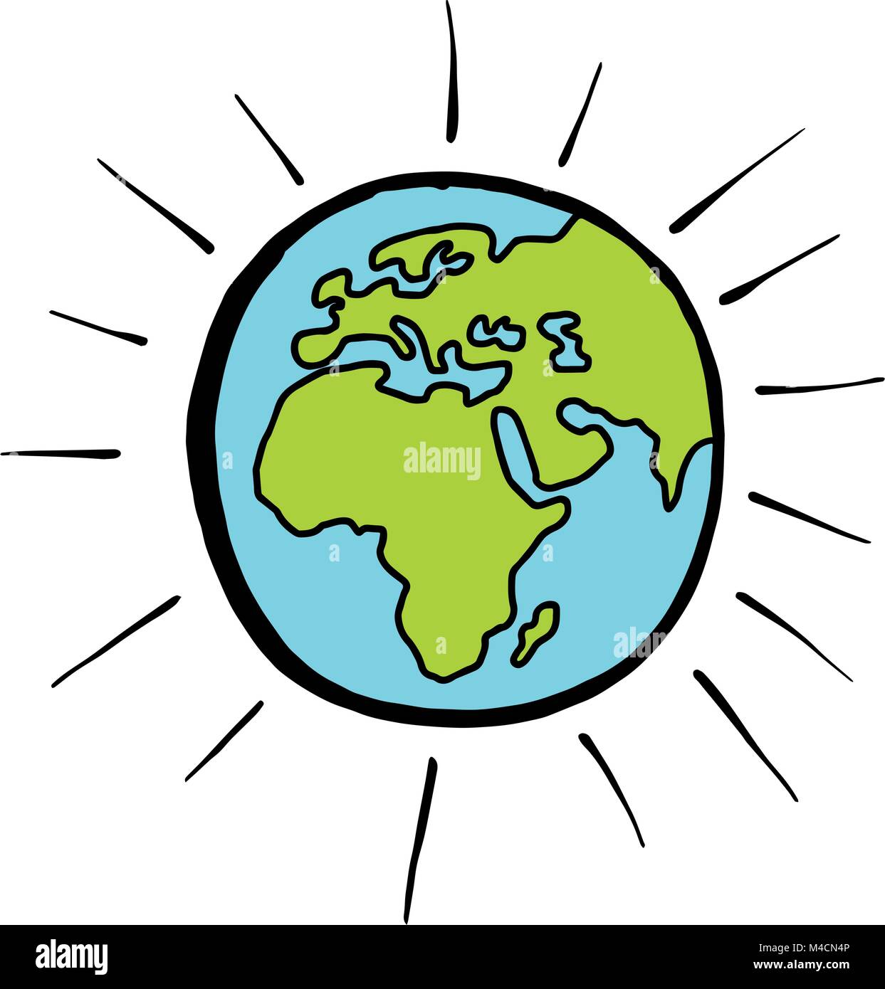 An image of a Europe Africa Cartoon Globe Stock Vector Image & Art - Alamy